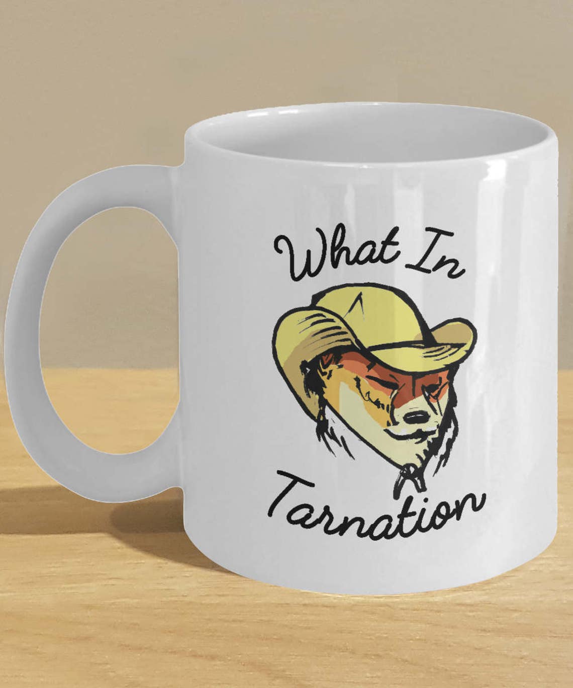 What in Tarnation Dog Meme Mug Wot N Tarnation Cowboy Hat and | Etsy