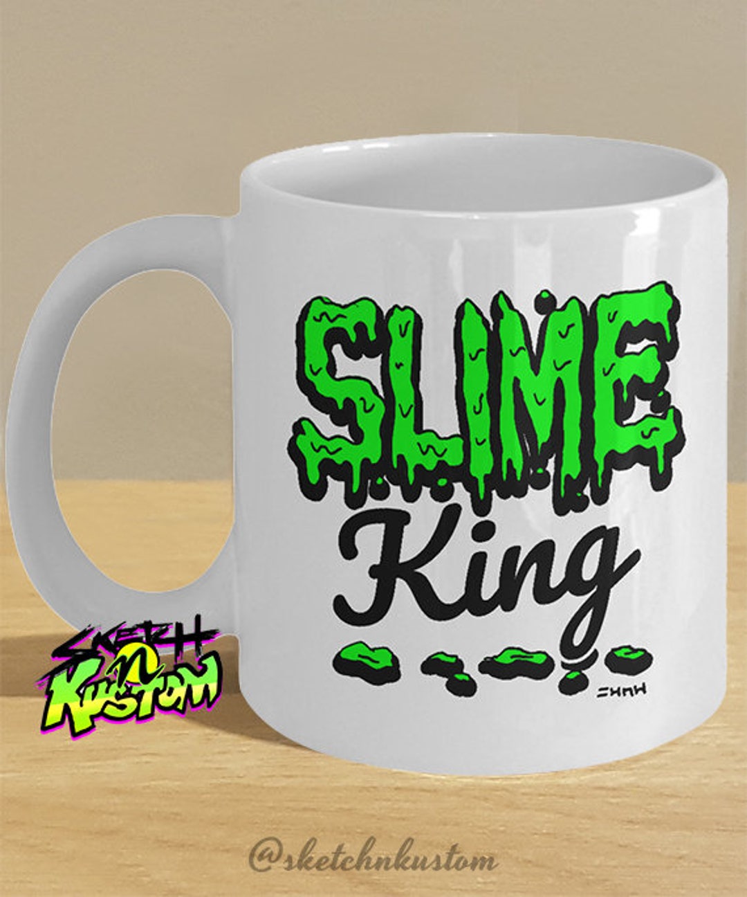 Slime Gifts, Cheap Slime Mug, Slime King Mug, Fluffy Green Slime, Slime ...