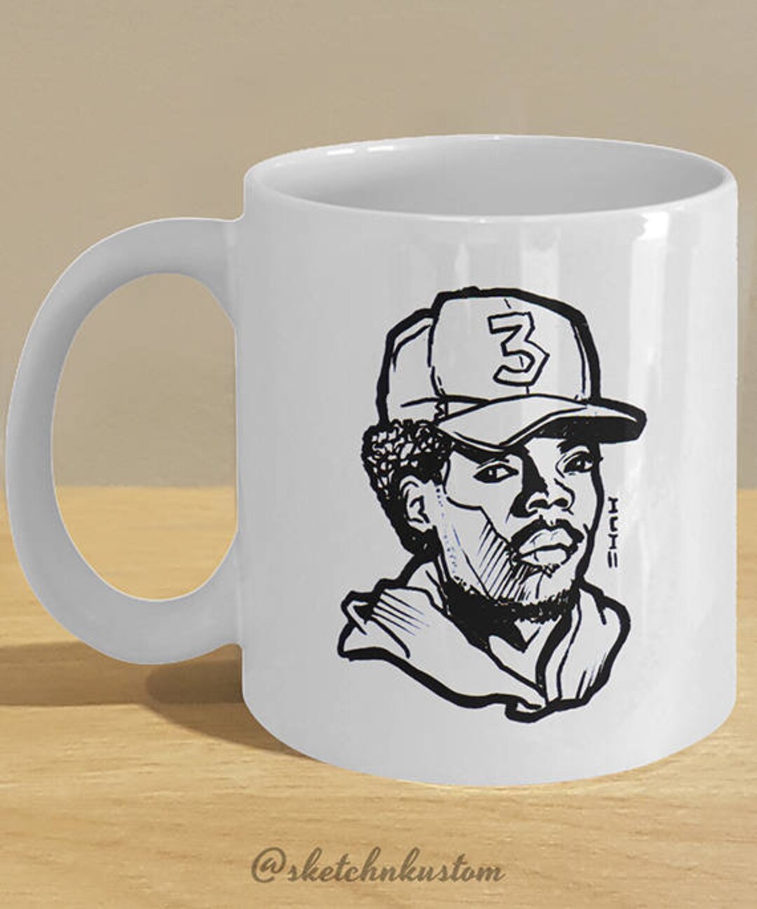 Rapper the Chance Coffee Mug - Drawn Cool Hip Hop Cup - Rap Art Printed ...
