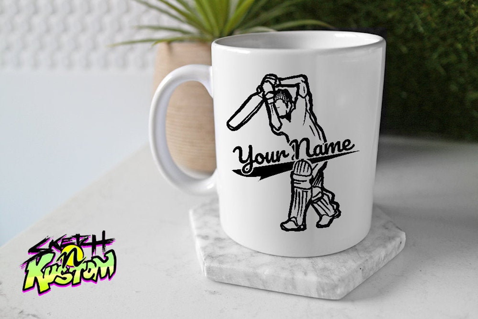 Custom Cricket Player Mug Gift // Personalized Cricketer Mug // Add ...