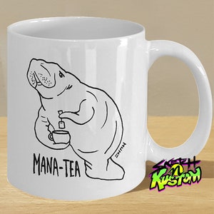 Funny Manatee Mug for Tea Lovers, Mana-tea/manatee Mug, Tea Drinking ...