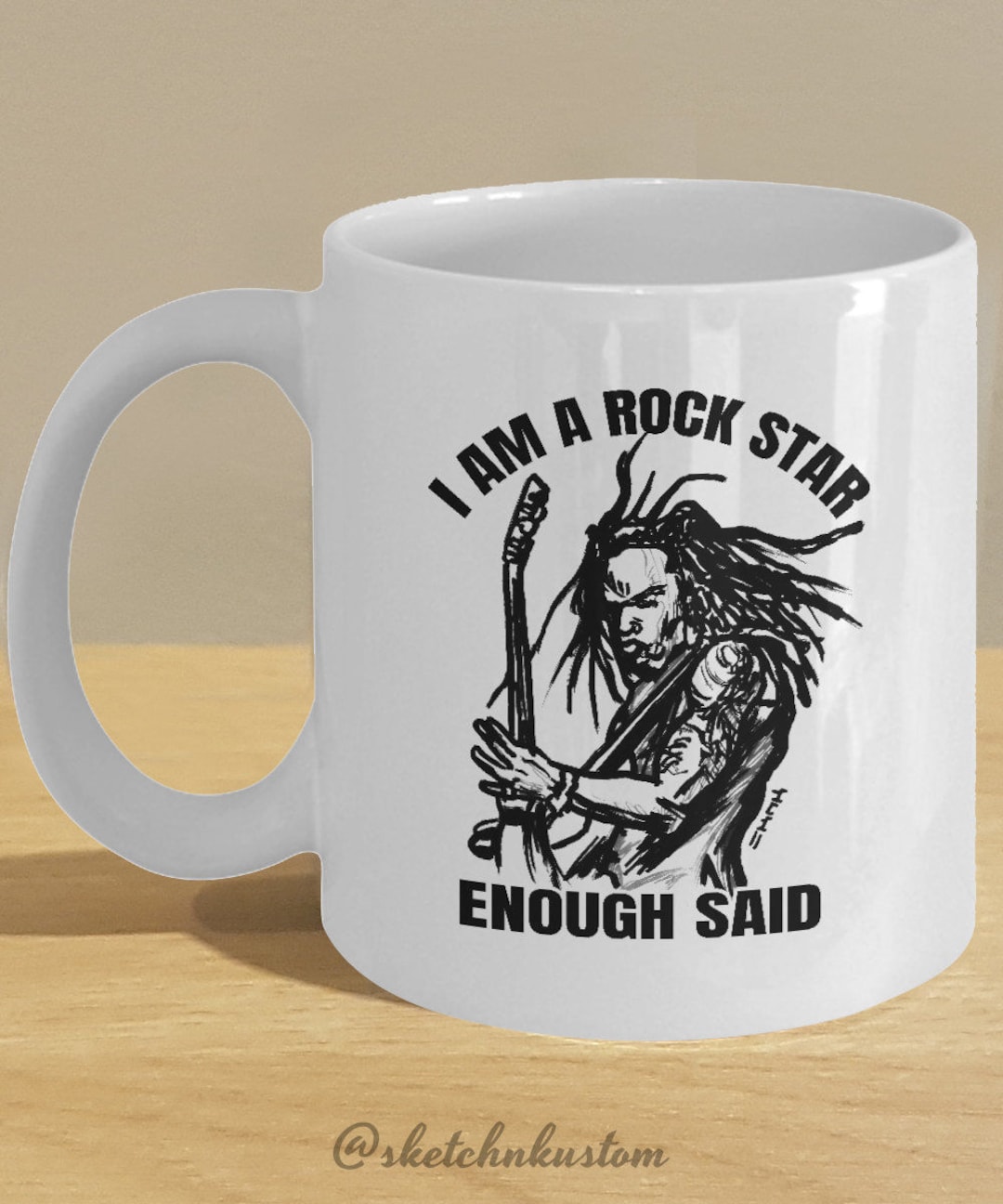 Rock Star Party Mug, Rockstar / Rocker Cup for Rock N Roll Music Lovers ...