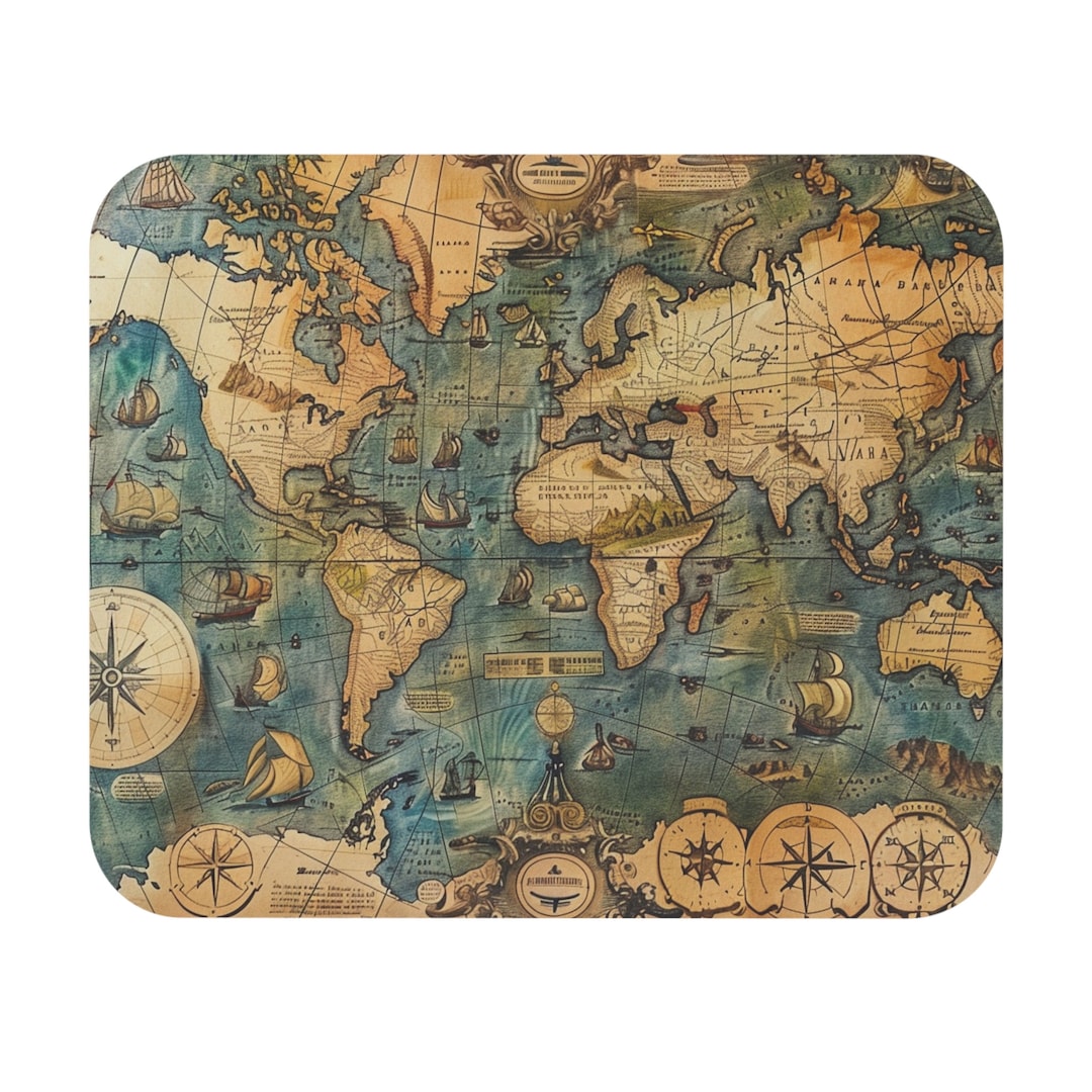 Mouse Pad Ancient Explorers World Cartography Map - Etsy