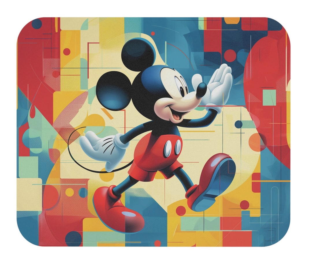 Mickey Mouse Pad Vibrant Colors Artist Design Mousepad - Etsy