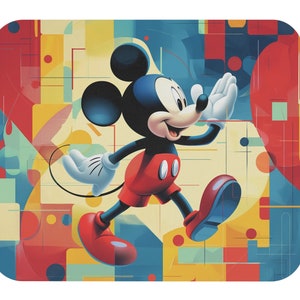 Mickey Mouse Pad Vibrant Colors Artist Design Mousepad - Etsy