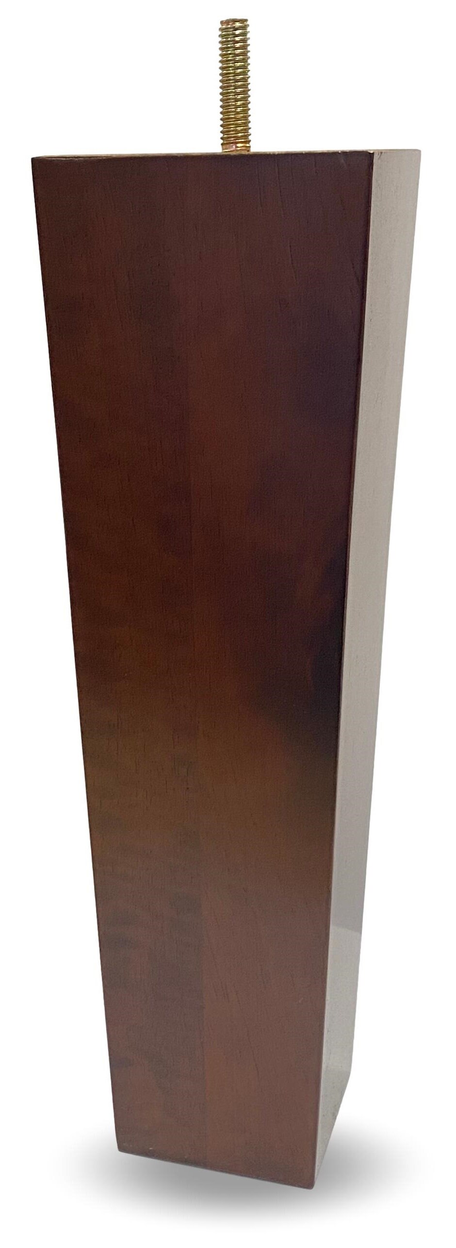 10" Inch Tall Tapered Square Sofa Furniture Legs Walnut Finish - Set of ...