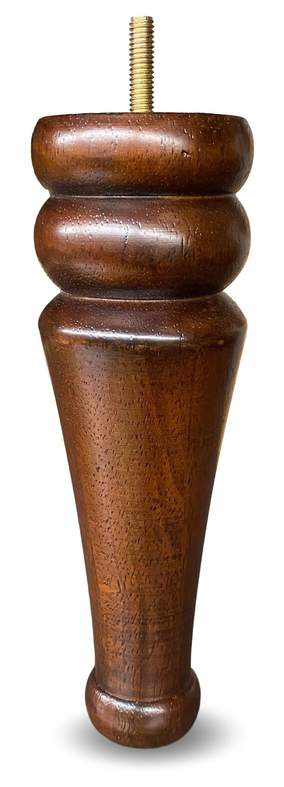 8 Walnut Finish Turned Round Furniture Bun Legs Set of - Etsy