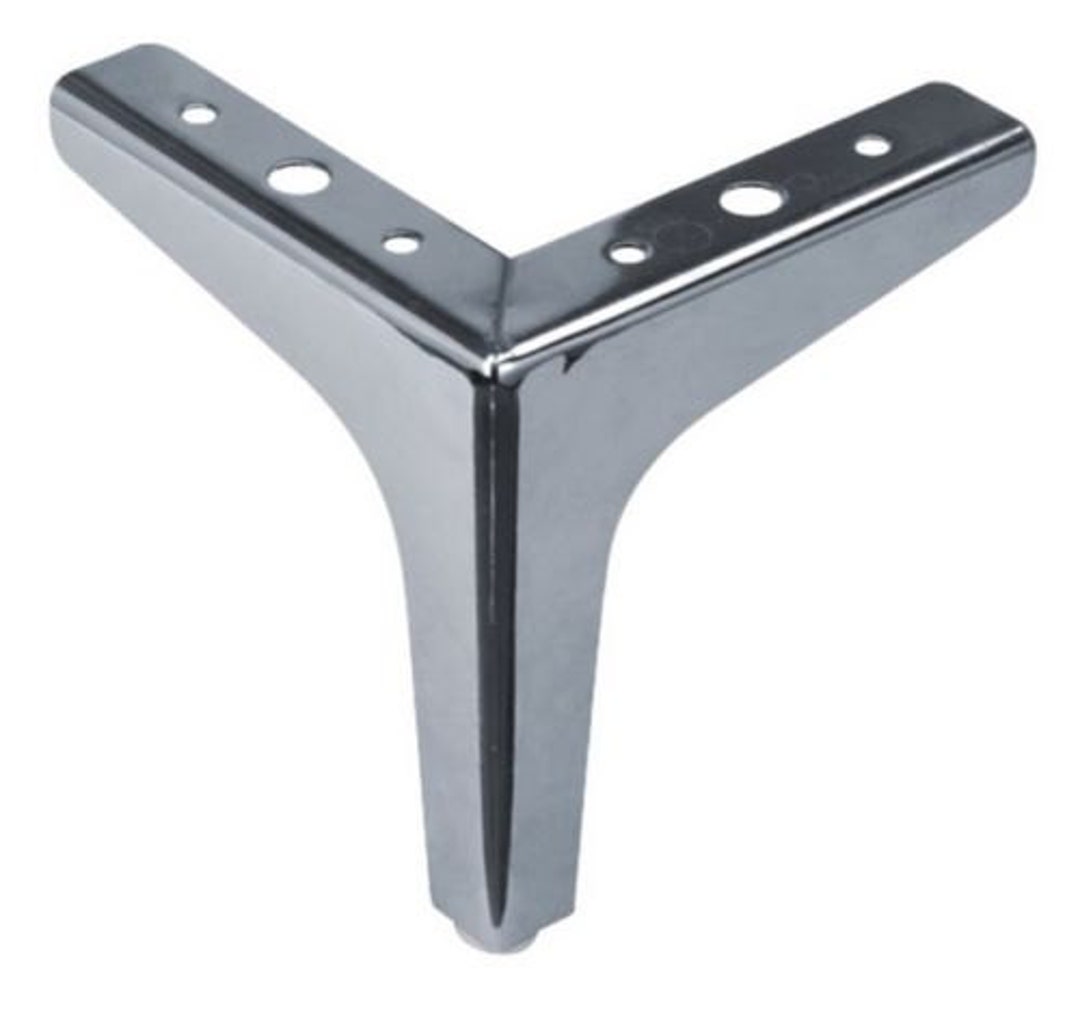 5" Chrome Straight Metal Furniture Legs - Set of 4 - Etsy