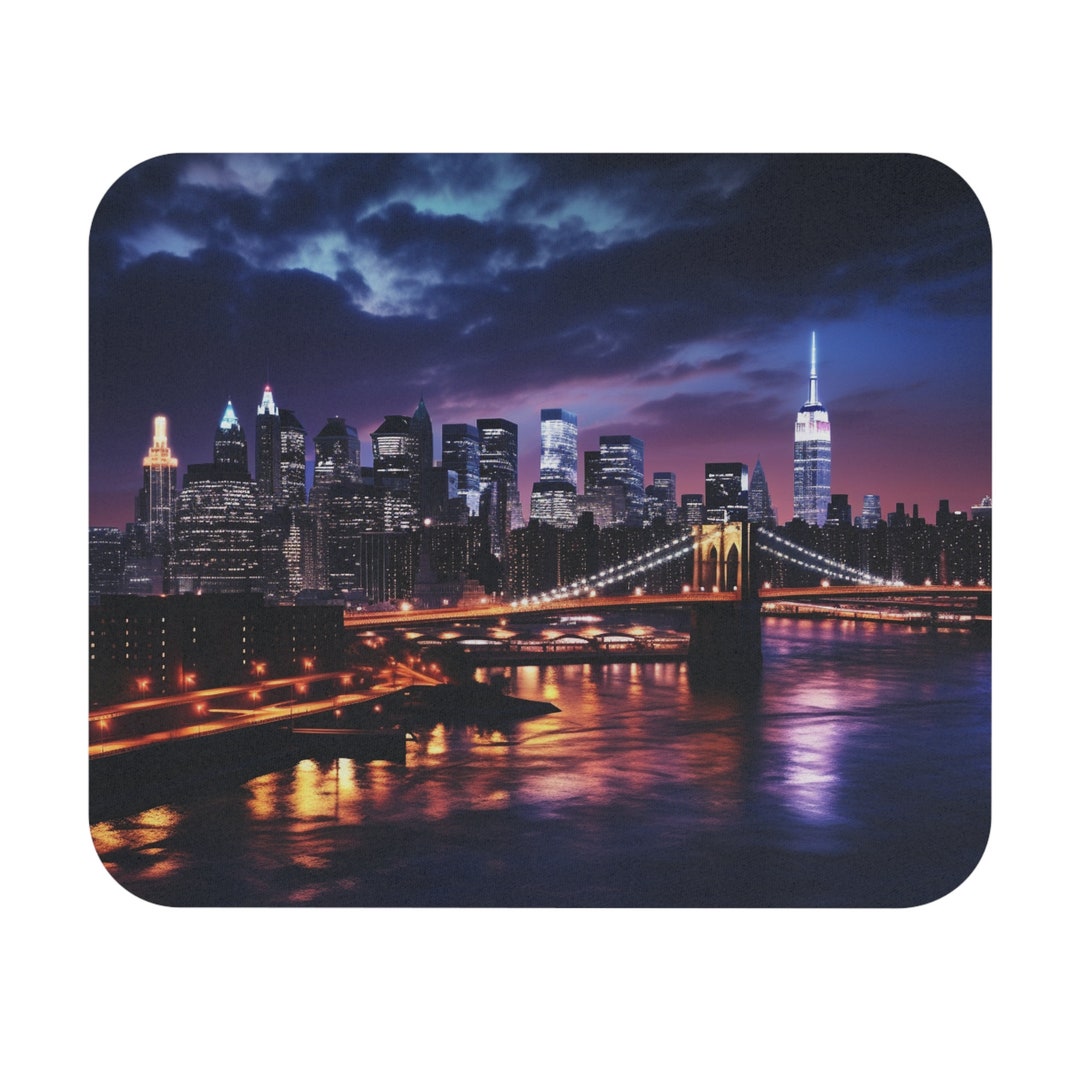 Mouse Pad New York Manhattan City Skyline at Night Mousepad - Etsy