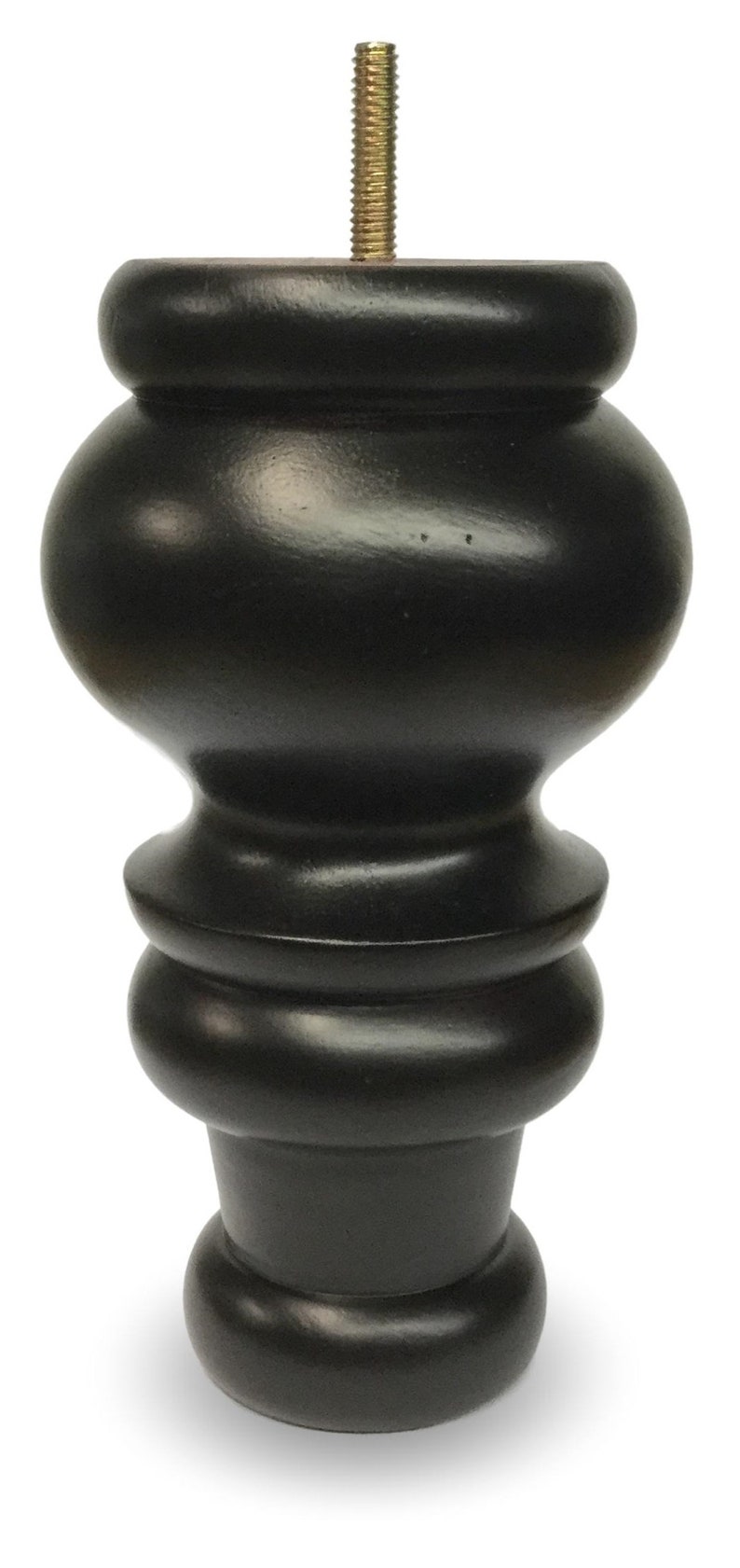 7" Turned Round Tapered Furniture Wood Espresso Legs - Set of 4 - Etsy