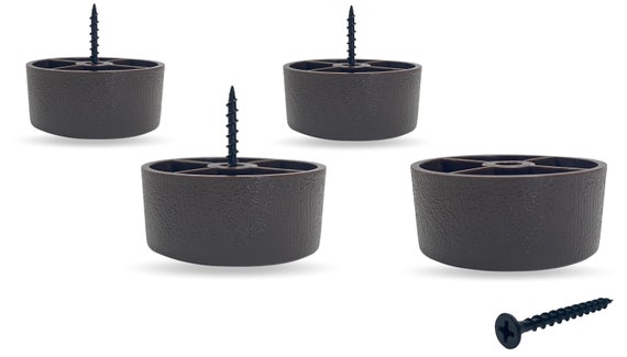 1 Inch Low Profile Short Plastic No Bolt Screw In Legs | Etsy