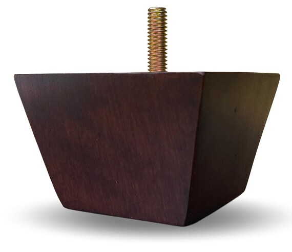 2 Solid Wood Small Tapered Pyramid Dark Walnut Finish - Etsy