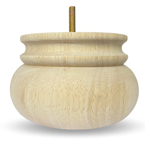 6 Turned Round Buns Walnut Finish Tapered Furniture Wood - Etsy