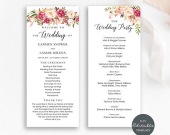 Printable programs | Etsy