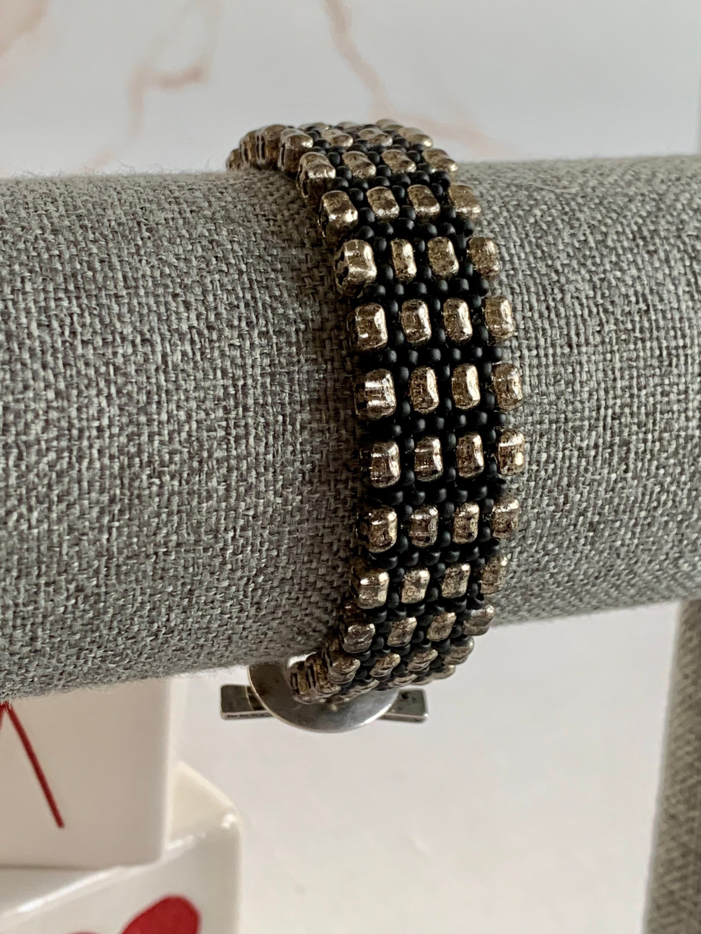 Antiqued Silver Cubes Bracelet - Etsy