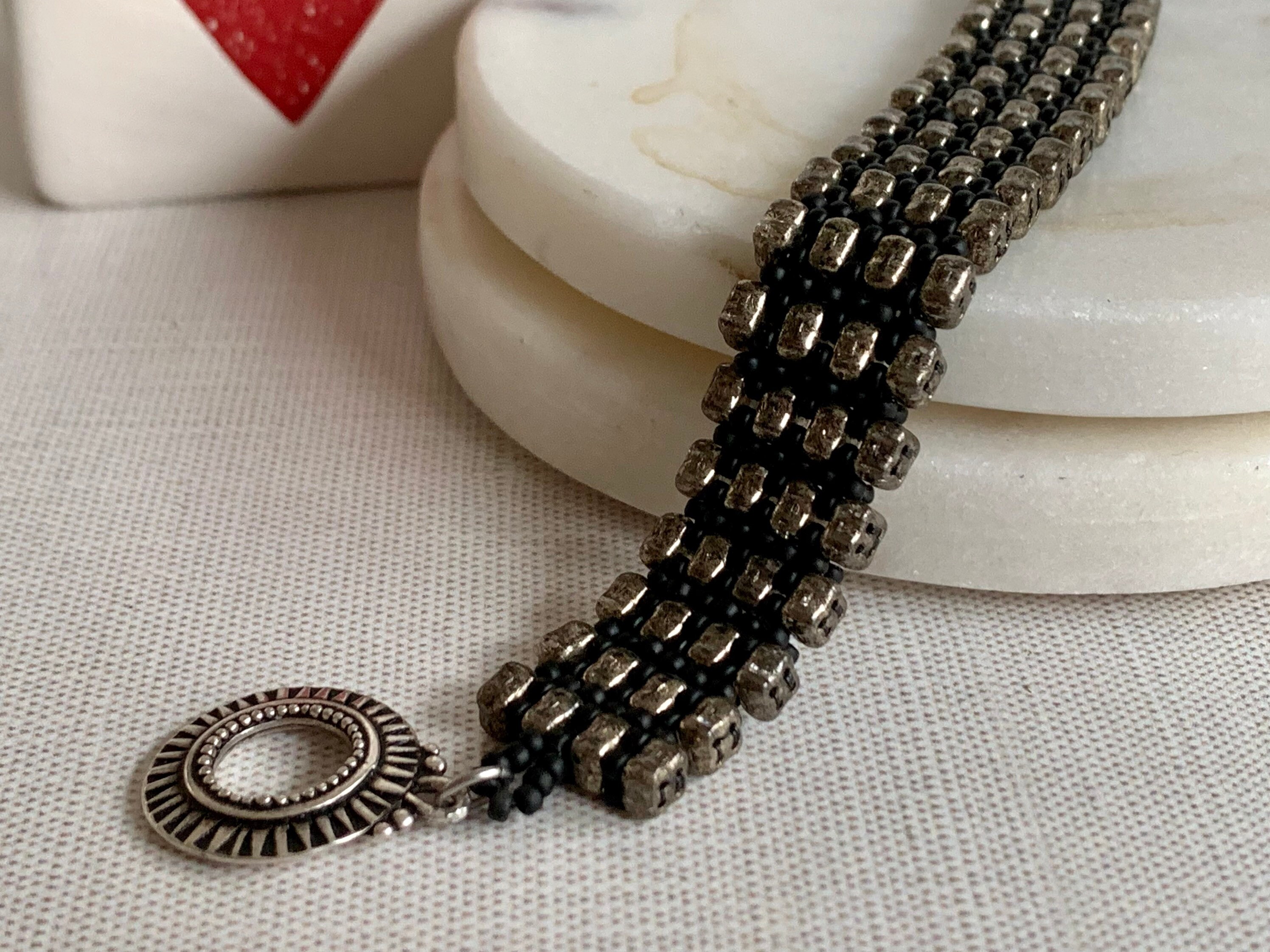 Antiqued Silver Cubes Bracelet - Etsy