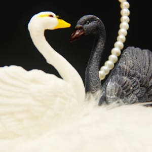 Wedding Swans Edible Cake Decoration. Hand Painted.sugar - Etsy