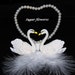Wedding Swans Edible Cake Decoration. Hand Painted.sugar - Etsy