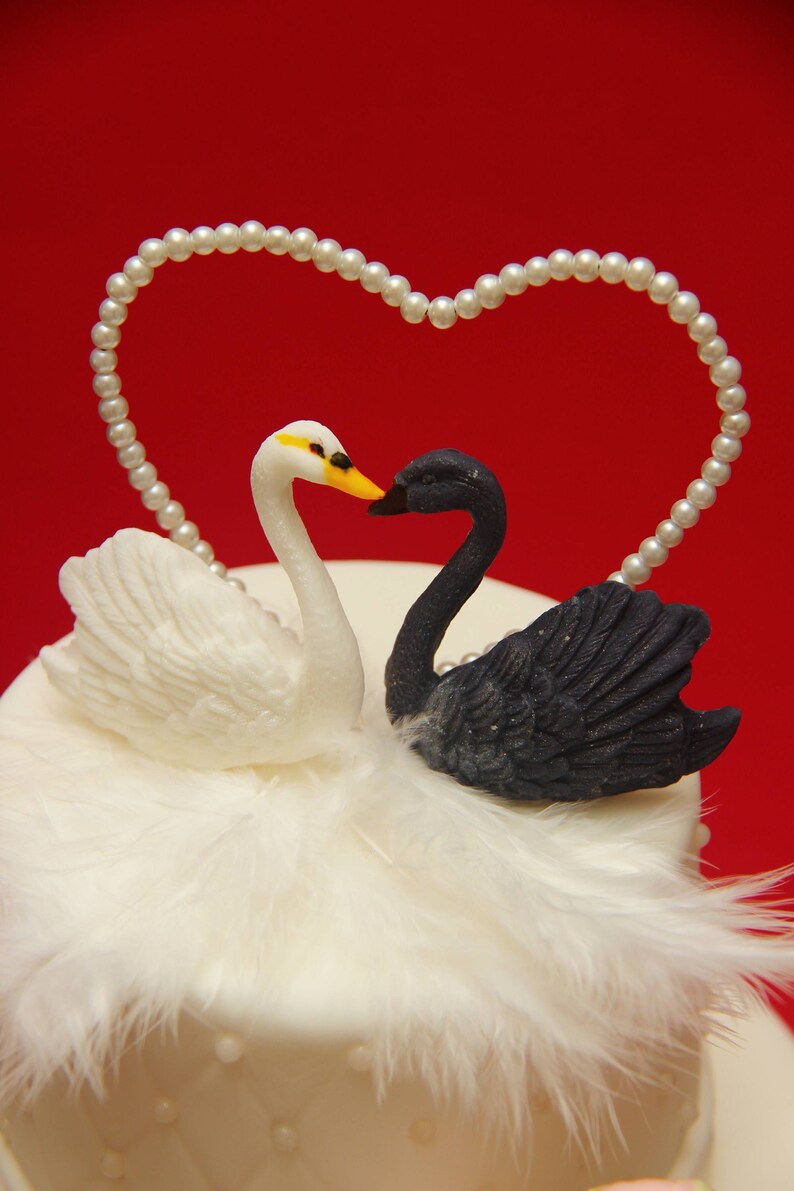 Wedding Swans Edible Cake Decoration. Hand Painted.sugar - Etsy