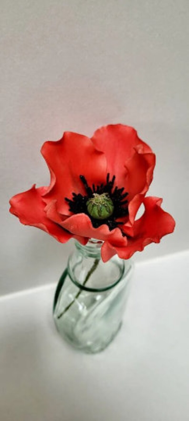 Edible Handmade Poppy Flower for Cake Decorations. Red Sugar - Etsy
