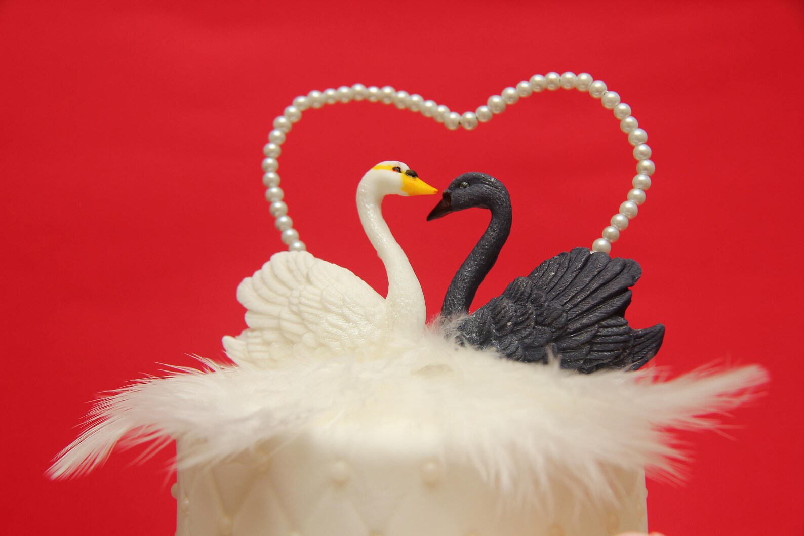 Wedding Swans Edible Cake Decoration. Hand Painted.sugar - Etsy