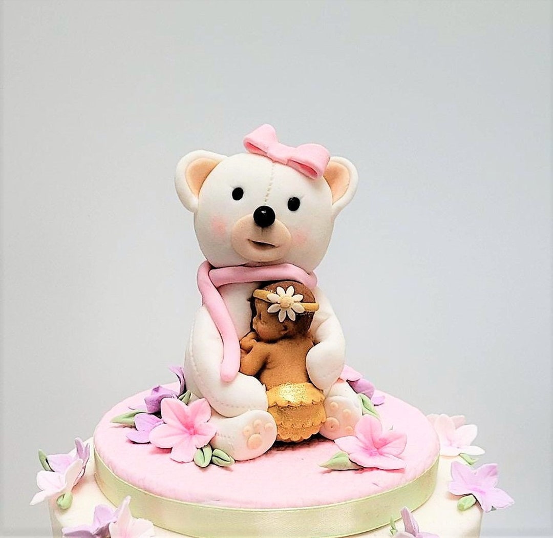 Ready Made teddy Bear Hug Cake Topper. Beautiful Edible Cake ...