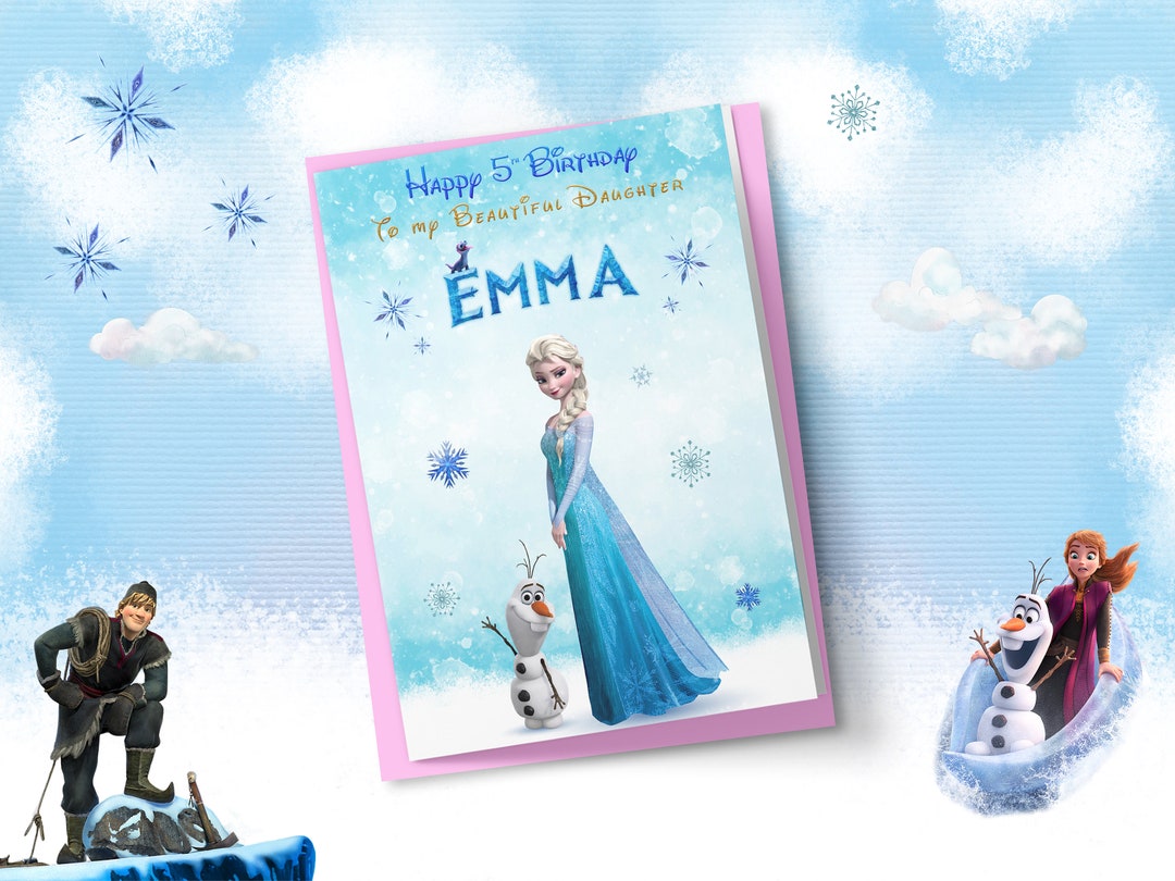 Elsa Frozen Personalised Birthday Card, Sister, Birthday Card, Daughter ...