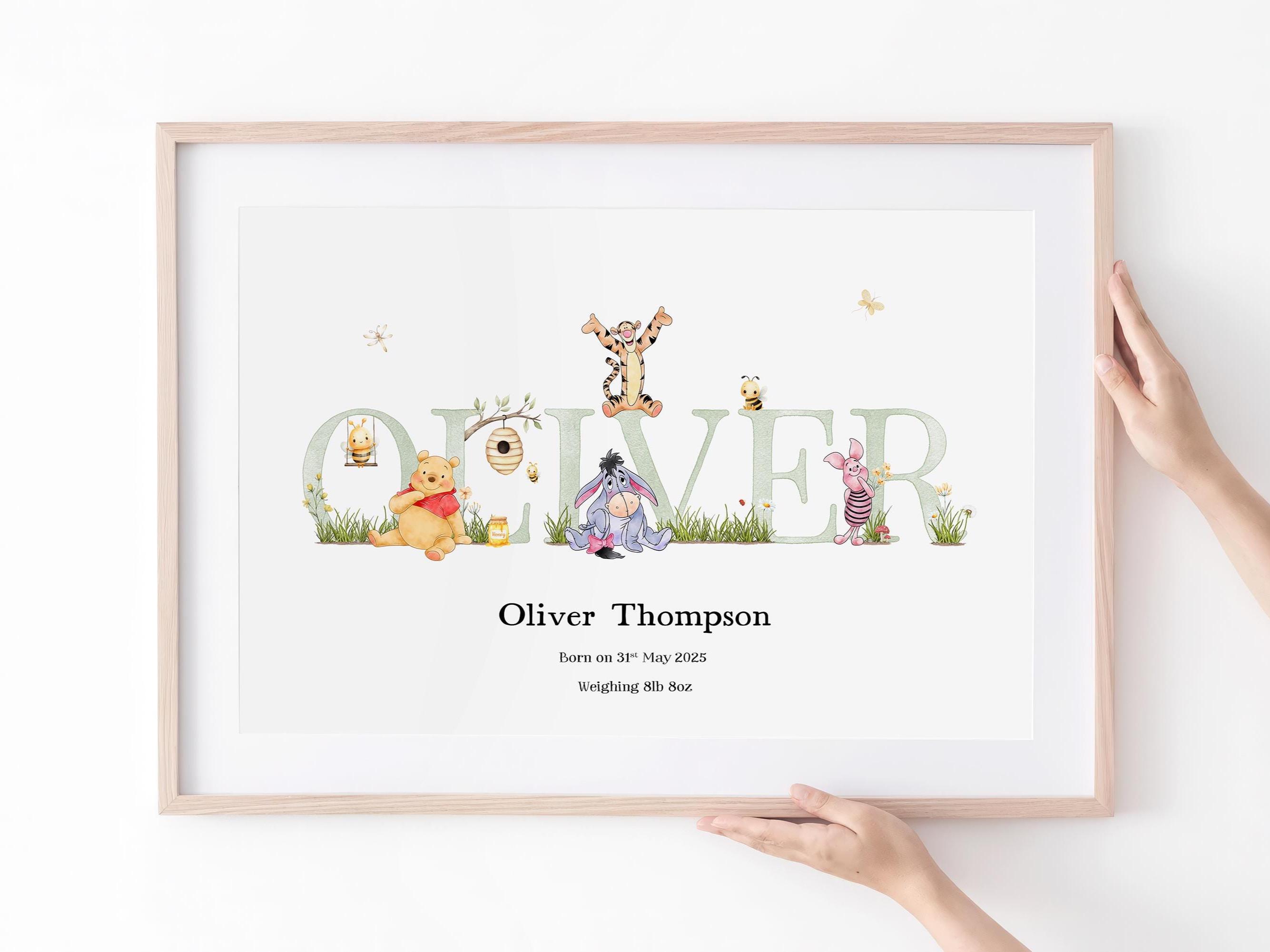 Baby Personalised Print, Birth Details Keepsake Gift, Newborn Gift ...
