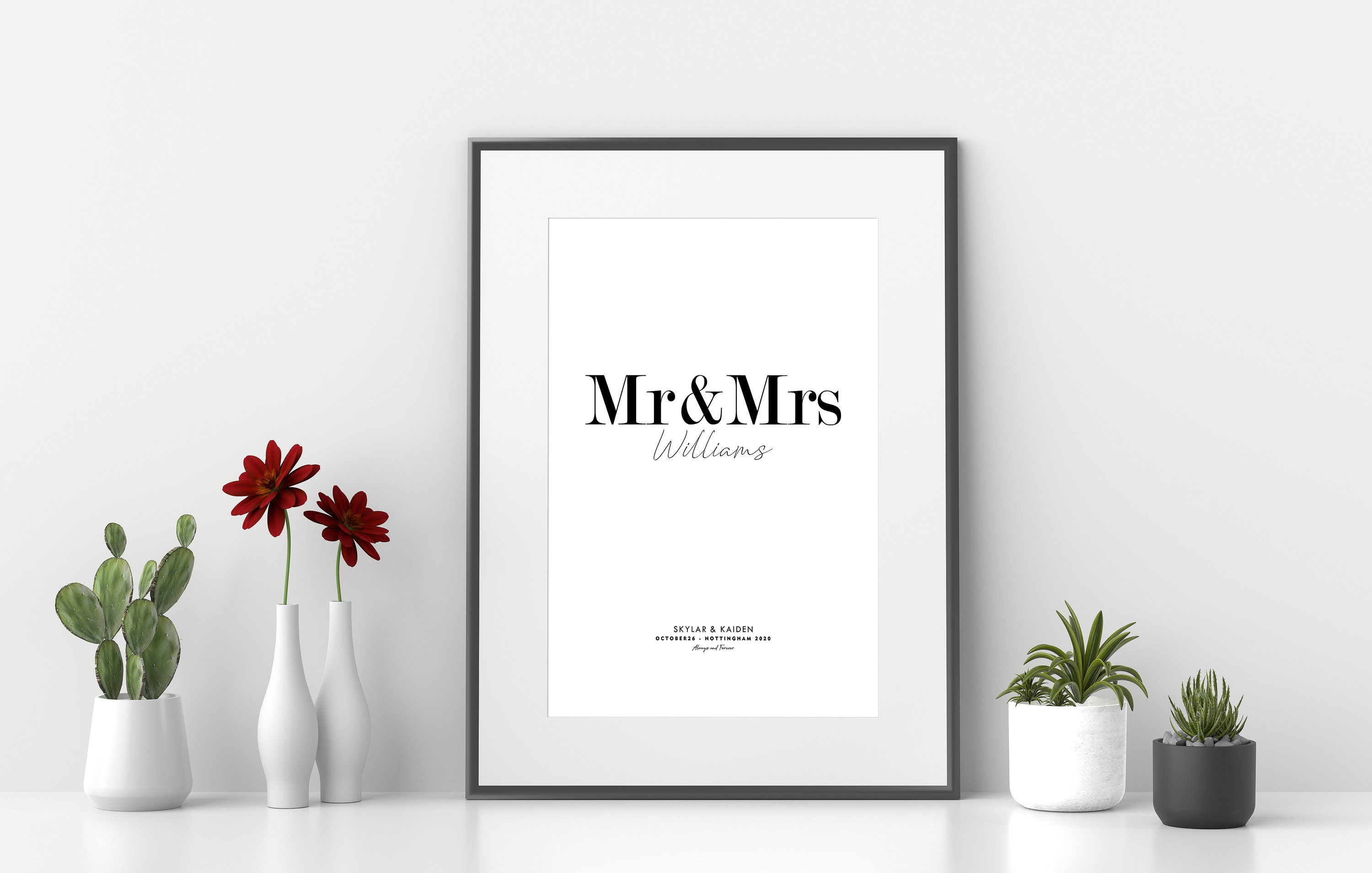Mr & Mrs Print Poster Wall Art Home Decor Wall Print - Etsy UK