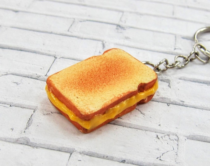 Grilled Cheese Keychain // Polymer Clay Food // Miniature Food Jewelry ...