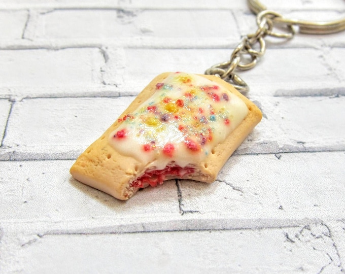 Pop Tart Keychain // Polymer Clay Food // Miniature Pop Tart, Breakfast ...