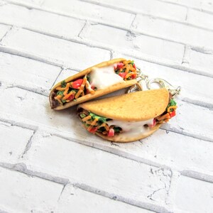 Taco Charm // Polymer Clay Food // Miniature Food Jewelry, Mexican Food ...
