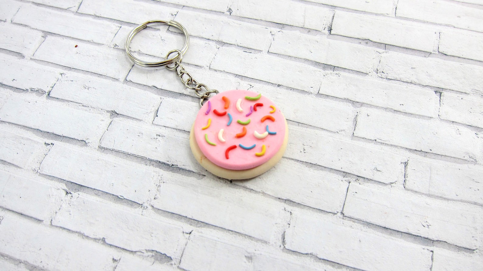 Lofthouse cookie keychain // polymer clay food // miniature | Etsy