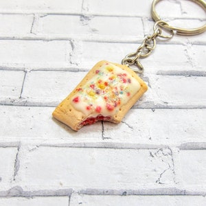 Pop Tart Keychain // Polymer Clay Food // Miniature Pop Tart, Breakfast ...