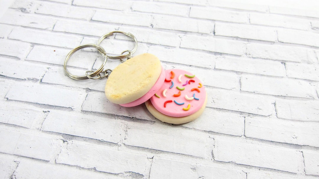 Lofthouse Cookie Keychain // Polymer Clay Food // Miniature Food ...