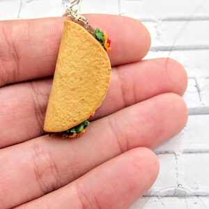 Taco Charm // Polymer Clay Food // Miniature Food Jewelry, Mexican Food ...