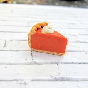 Pumpkin Pie Charm Keychain Necklace // Polymer Clay Food // - Etsy