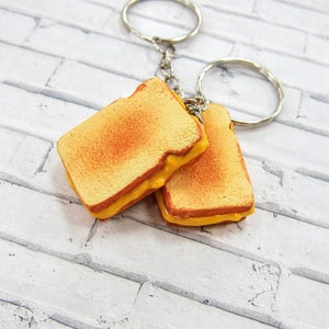 Grilled Cheese Keychain // Polymer Clay Food // Miniature Food Jewelry ...