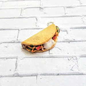 Taco Charm // Polymer Clay Food // Miniature Food Jewelry, Mexican Food ...