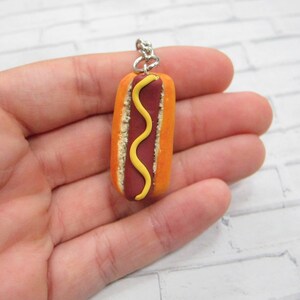 Hot Dog Charm Keychain // Polymer Clay Food // Realistic Miniature Food ...