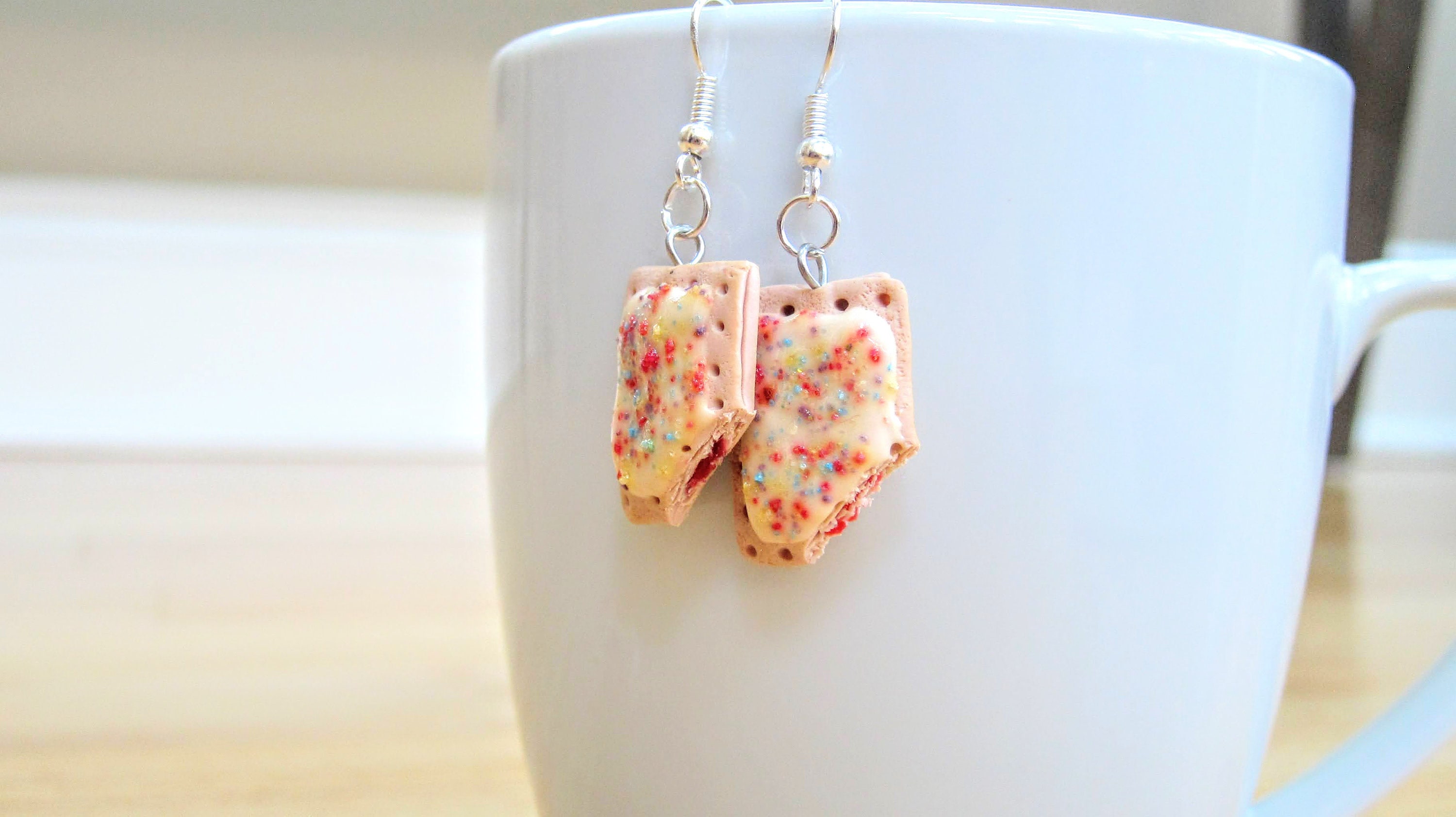 Pop Tart Earrings // Miniature Food Jewelry // Polymer Clay Breakfast ...