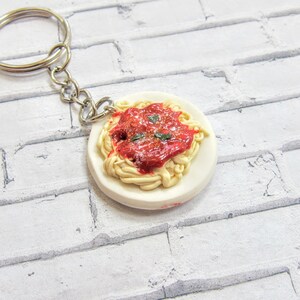 Spaghetti Keychain // Polymer Clay Food // Clay Keychain, Novelty ...