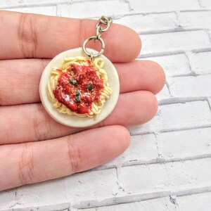 Spaghetti Keychain // Polymer Clay Food // Clay Keychain, Novelty ...