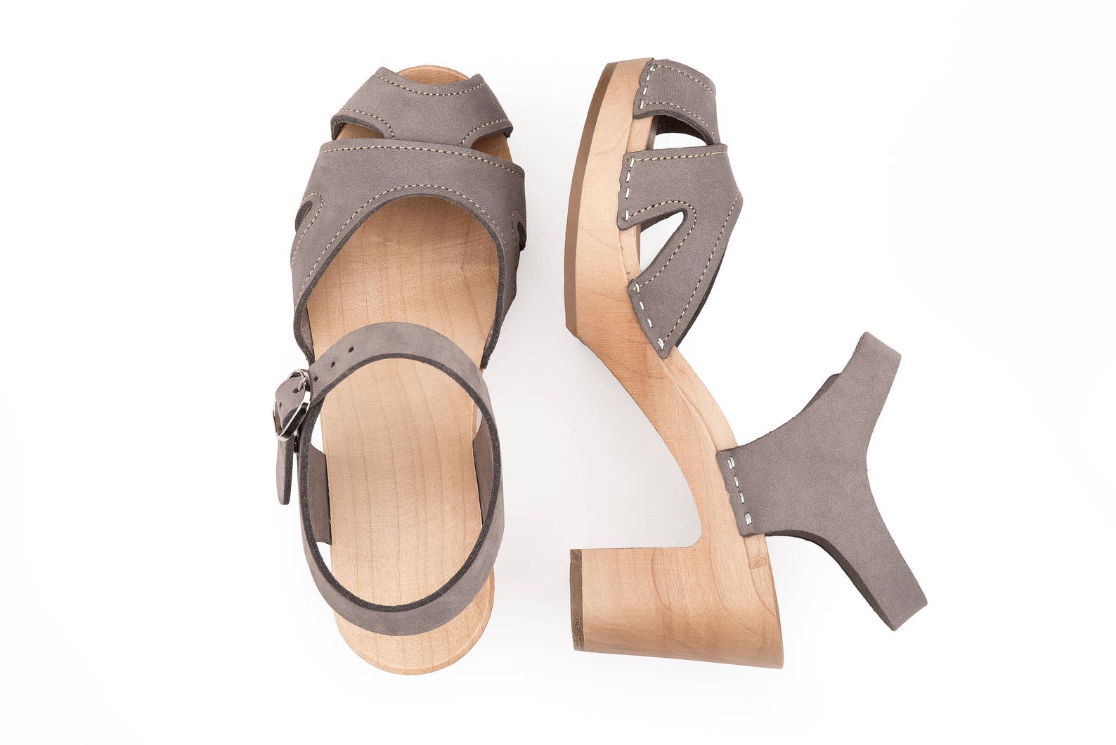 Paris Gray Clogs by Kulikstyle Swedish Clogs for Woman | Etsy