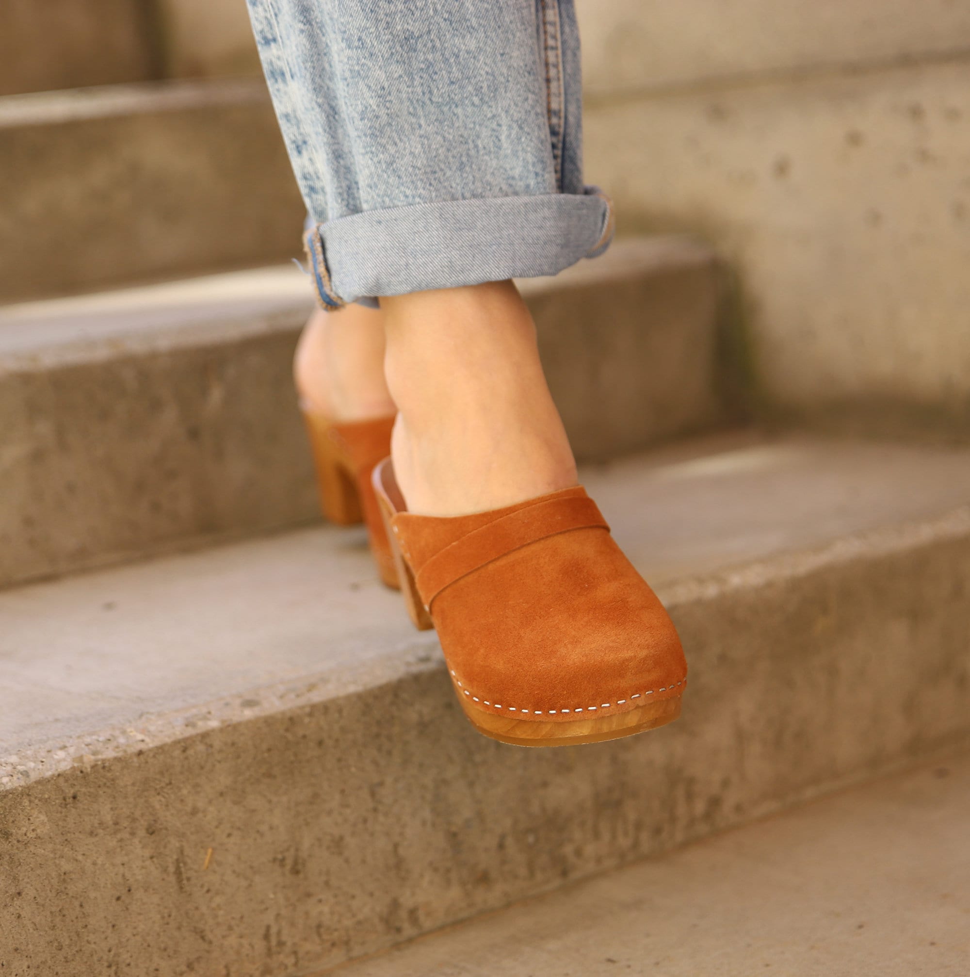 Nut Clogs Wooden Swedish Clogs Slingback Shoes Bohemian | Etsy