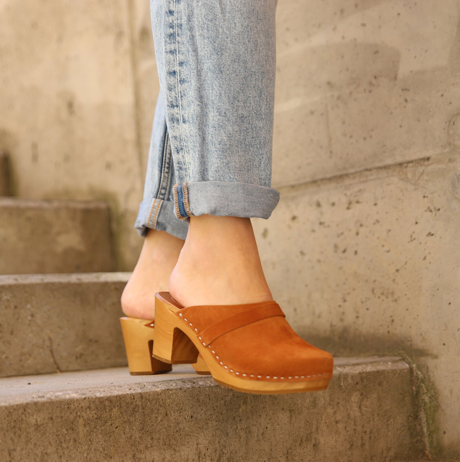 Nut Clogs Wooden Swedish Clogs Slingback Shoes Bohemian | Etsy