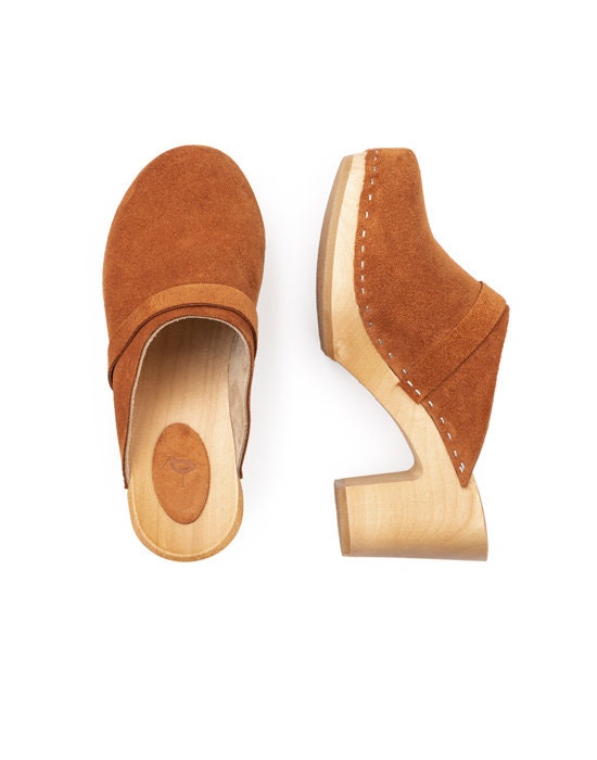 Nut Clogs Wooden Swedish Clogs Slingback Shoes Bohemian | Etsy