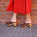 Brown Clog With Strap Vintage Look Wooden Swedish Clogs - Etsy