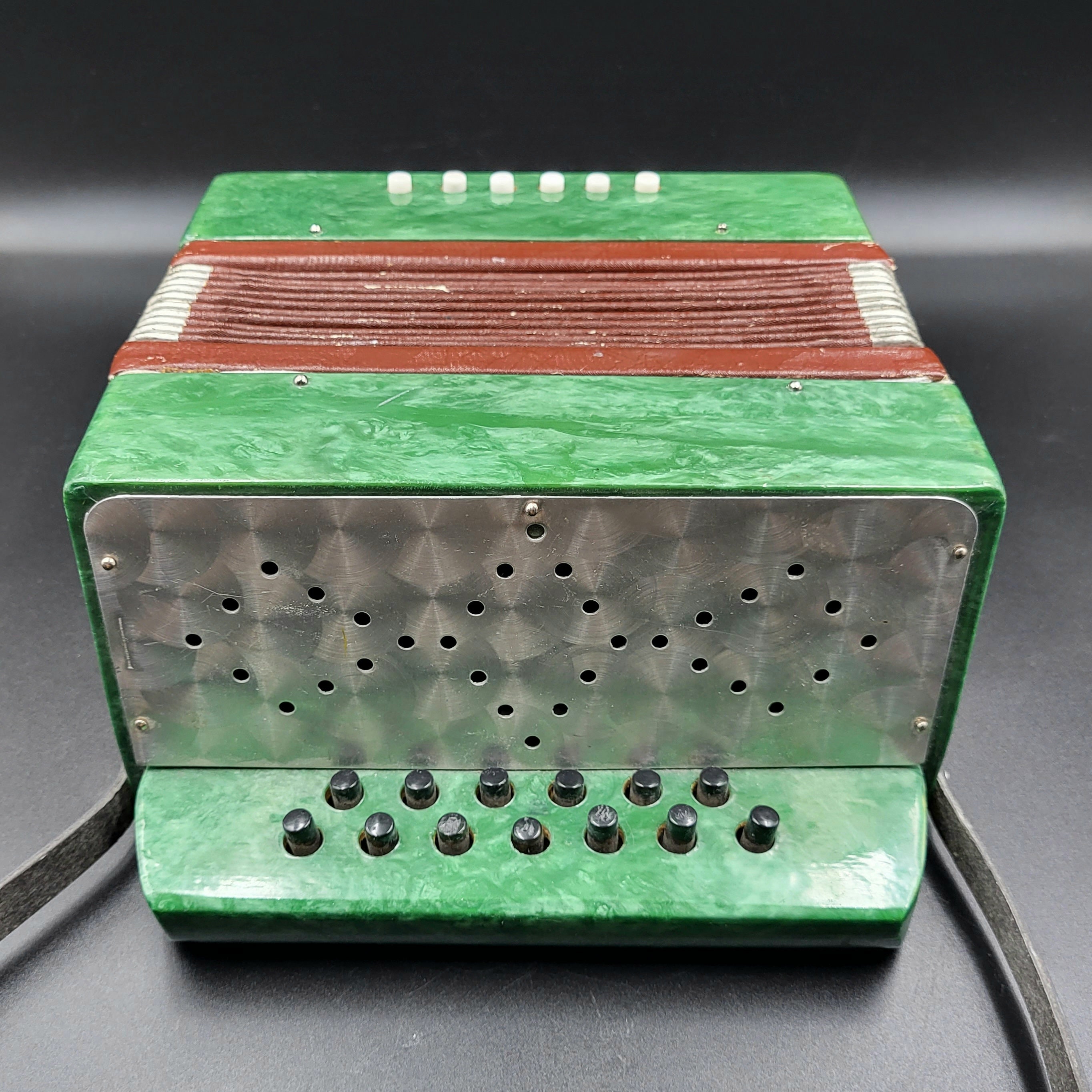 Small Button Accordion for Kids. Vintage Musical Toy. Russian ...