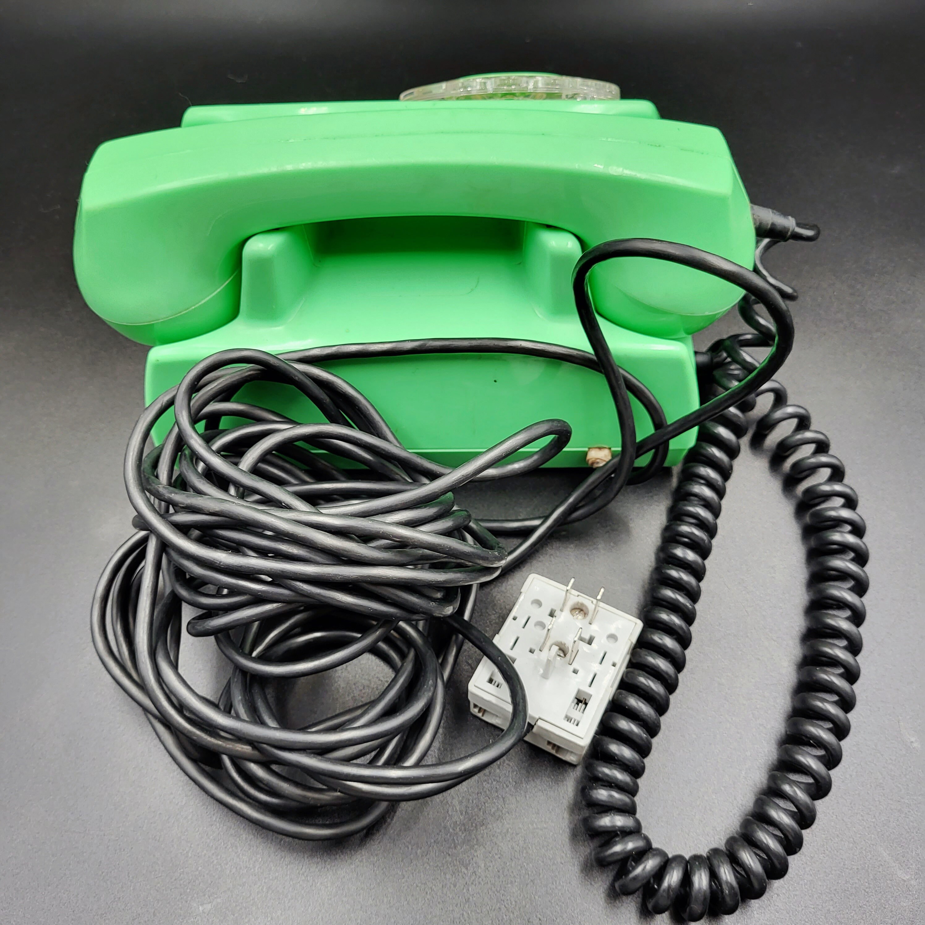 Landline Rotary Phone. Turquoise Green telkom Phone. Vintage Soviet ...